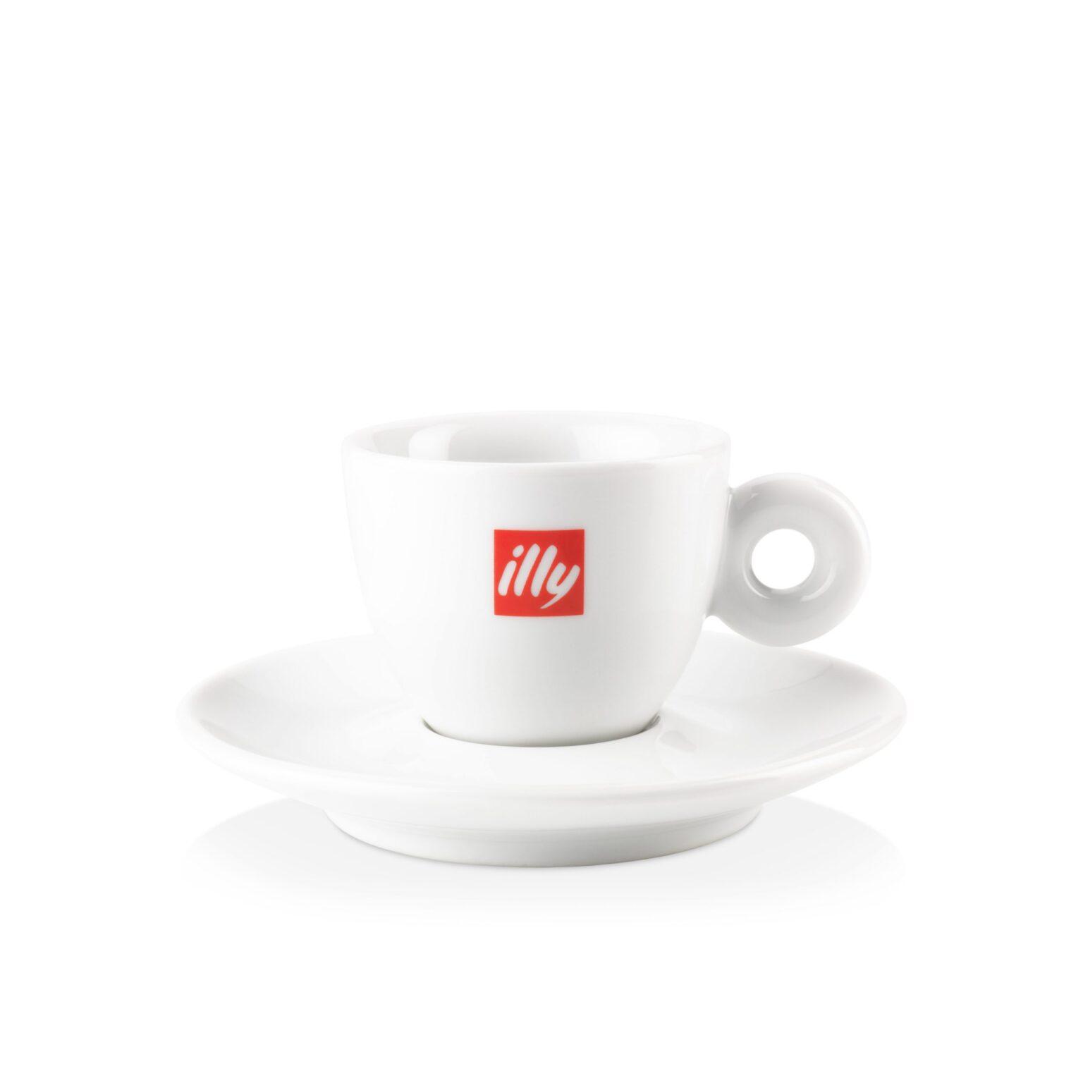 illy Logo Espresso Cup with Saucer – illy